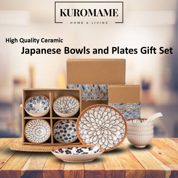 KUROMAME High Quality Flower Style Ceramic Dinnerware Gift Set With Box ...
