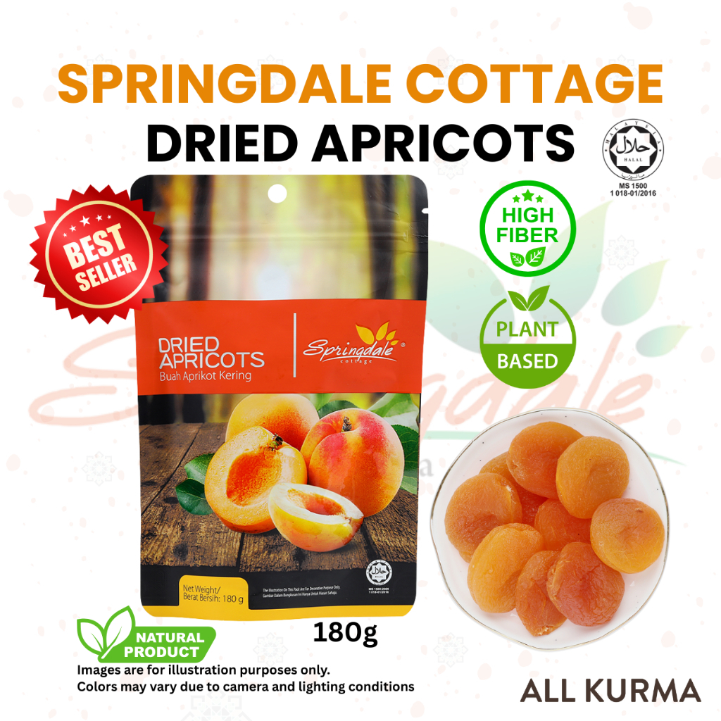 Springdale Cottage Dried Fruits Dried Apricots in Pouch (180g) | Shopee ...