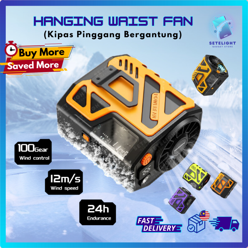 Hiking Fan Kipas Ourdoor Hanging Neck Fan with USB Rechargeable ...