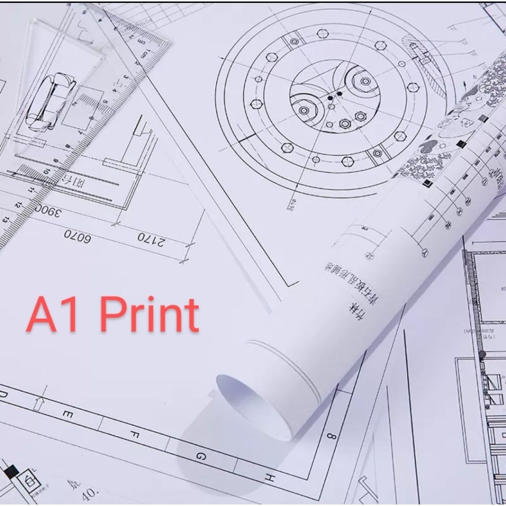 A2 printing black and white (line & drawing only) | Shopee Malaysia