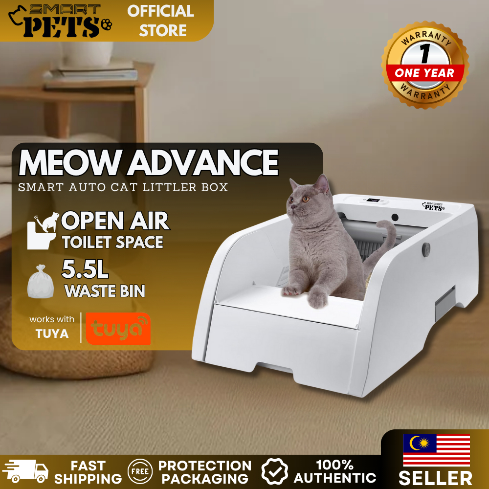 Smart Pets Meow Advance Self-Cleaning Cat Litter Box | Shopee Malaysia