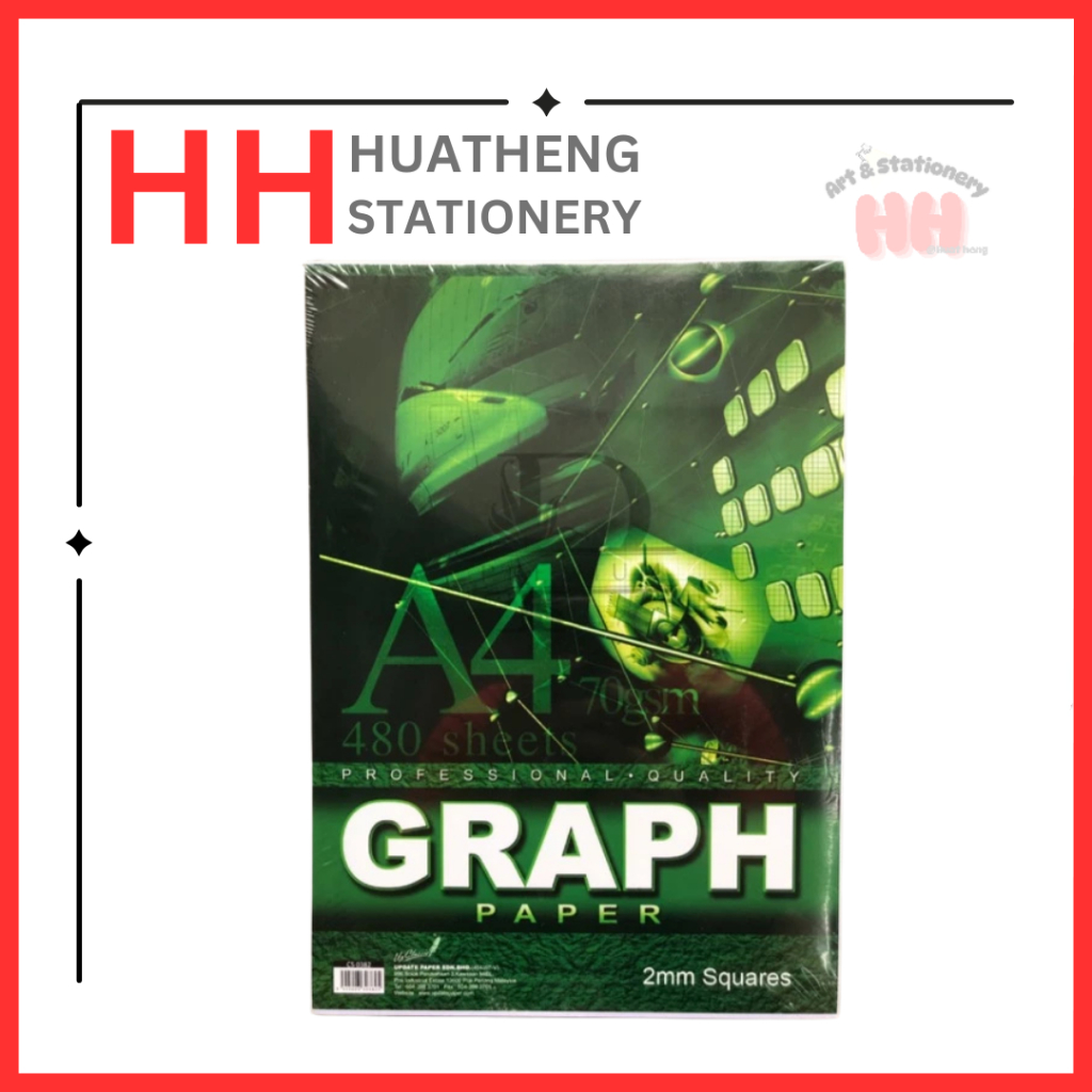 A4 480 Sheets Graph Paper (70gsm) / Kertas graf A4 480 Helai (70gsm ...