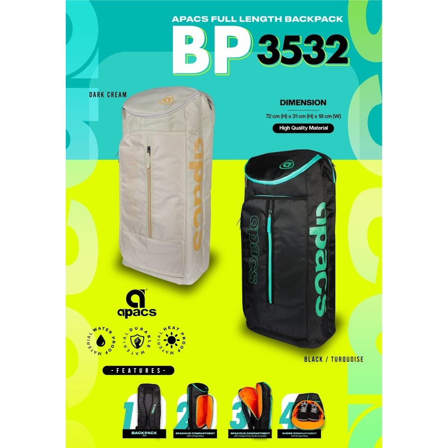 APACS FULL LENGTH BACKPACK BP3532 ( 100% Original ) | Shopee Malaysia