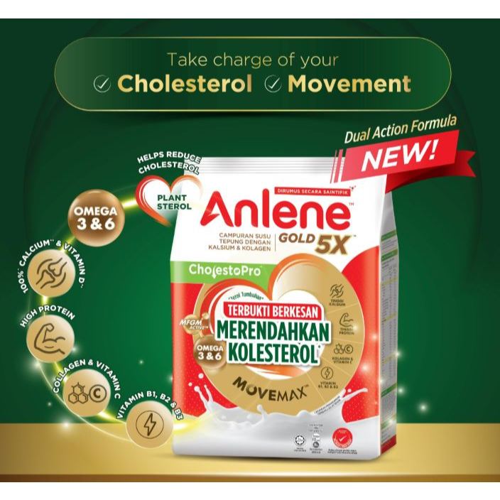 ANLENE GOLD 5X CHOLESTOPRO 480g/800G | Shopee Malaysia