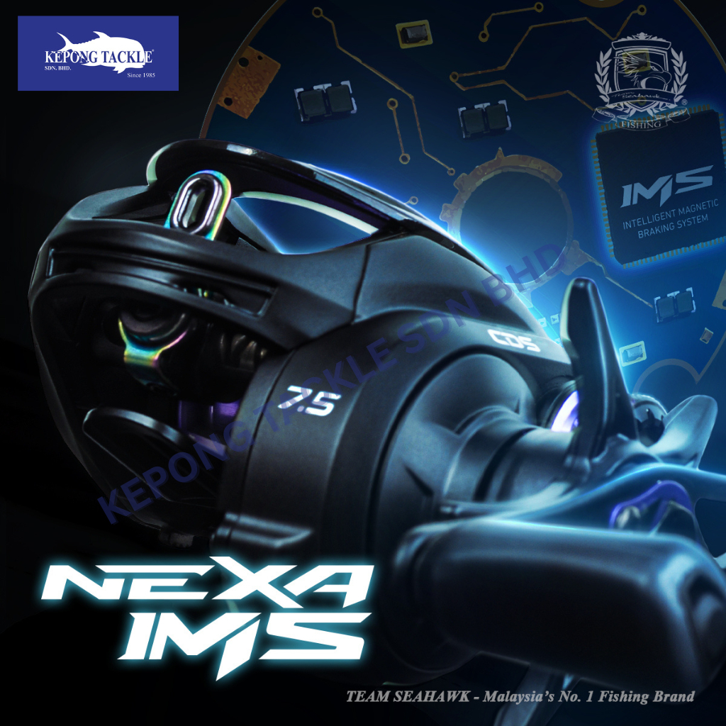 TEAM SEAHAWK NEXA IMS 60 HSL XHSL Baitcasting Fishing Reel BC DC ...