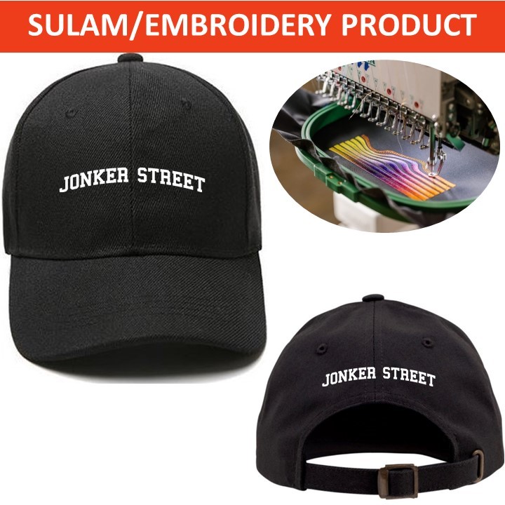 EMBROIDERY SULAM JONKER STREET MELAKA MALAYSIA WORDING LOGO BASEBALL ...