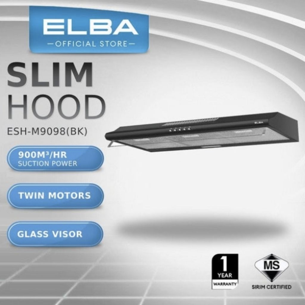 ELBA COOKER HOOD ESH-M9098 (BK) | Shopee Malaysia