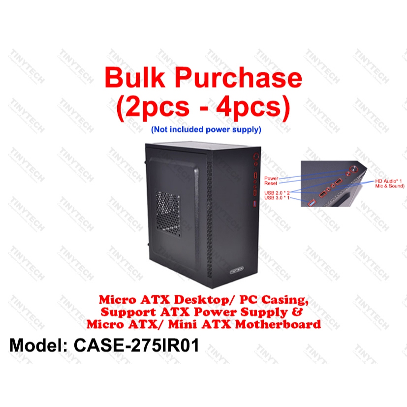 TINYTECH CASE MICRO ATX DESKTOP/ PC CASING BULK PURCHASE, SUPPORT ATX ...