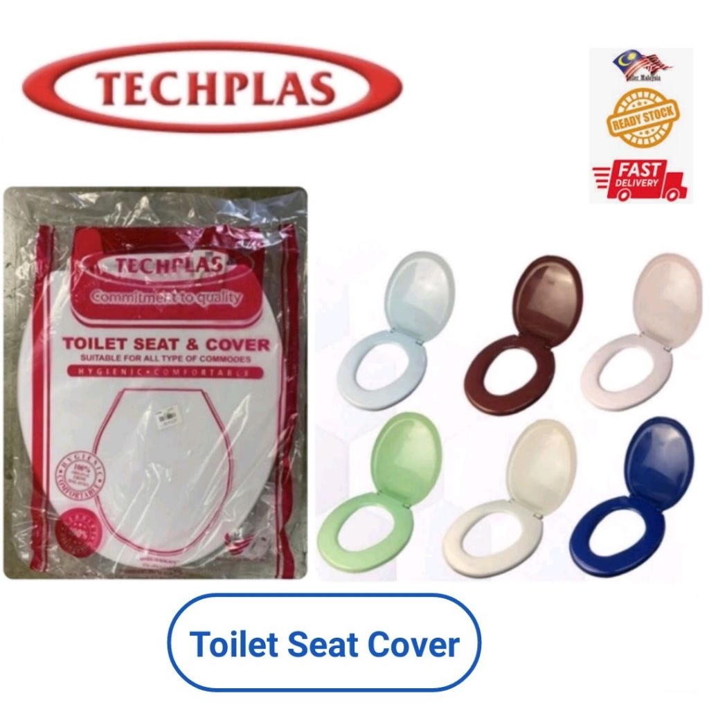 Techplas Light Duty Toilet Seat Cover White Pink Green Maroon Beige ...