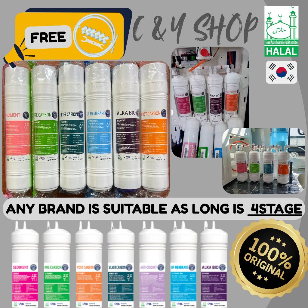 Korea Halal Water Filter Set 6"/10" U Type Cartridge Sediment/Pre ...