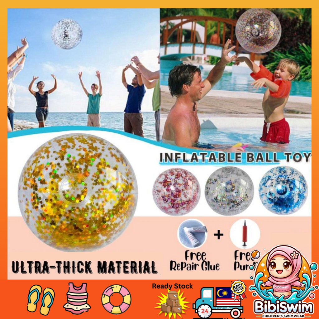 BIBISWIM Inflatable Pool Ball Swimming Beach Ball Pool for Kids | Bola ...
