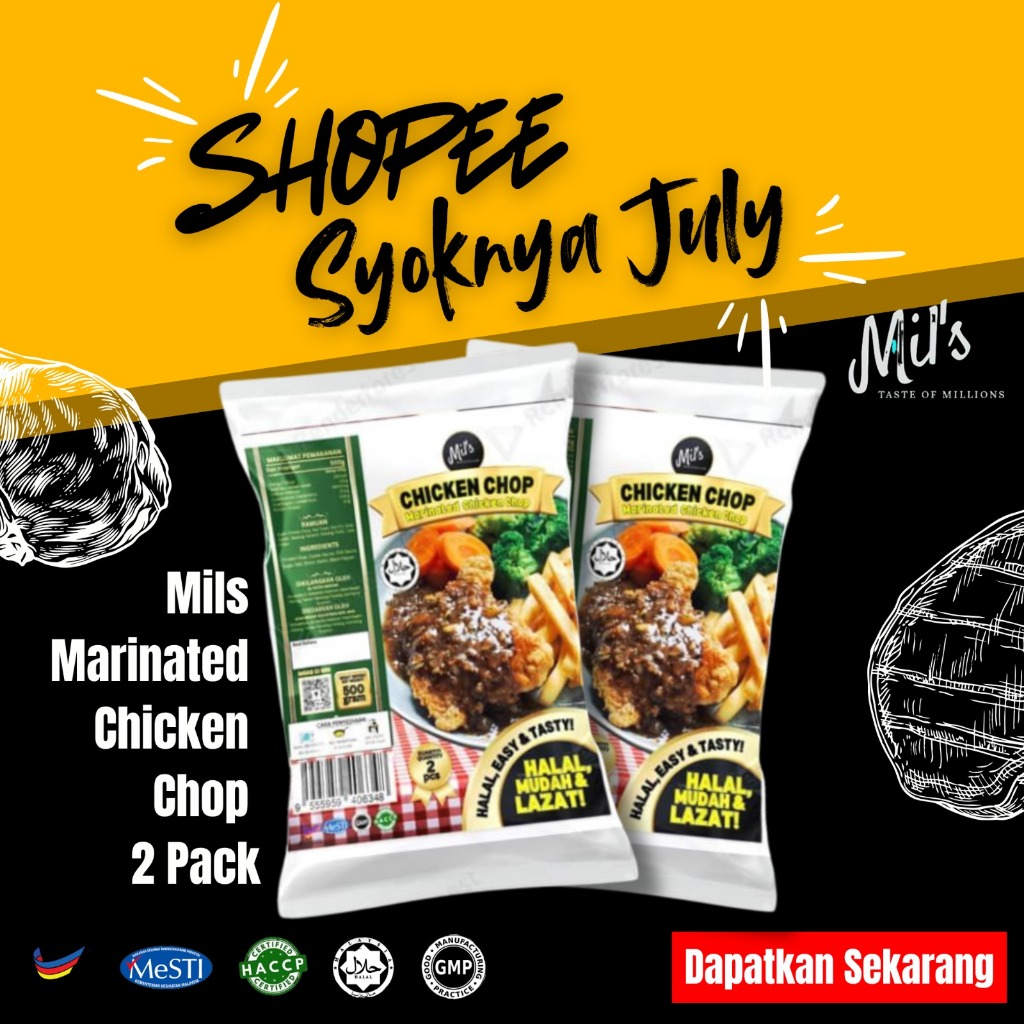 Mil's Chicken Chop X 2pack | HALAL & Ready to Cook | Shopee Malaysia