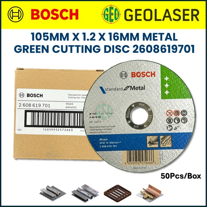 Bosch 4" 105mm x 1.2 x 16mm Metal & Carbon Steel Cutting Disc ...