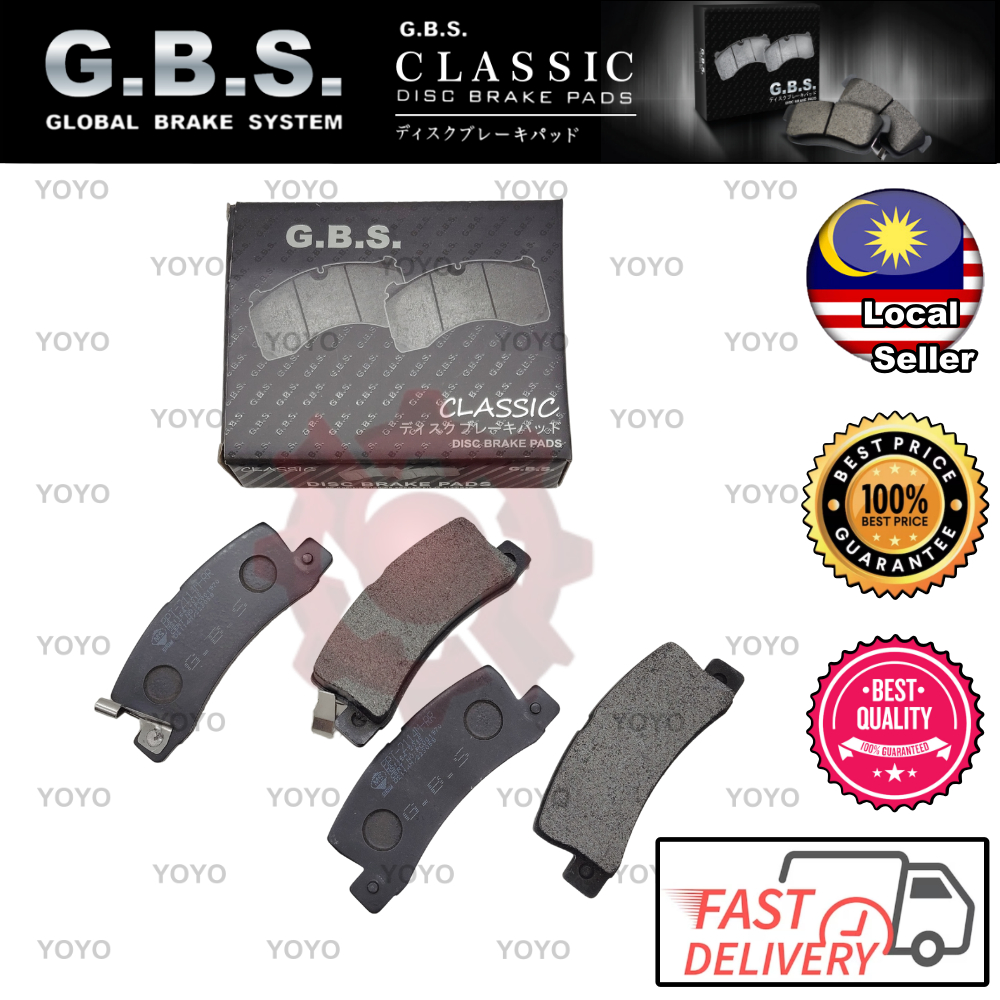 Toyota Corolla AE91 1.5 / AE101 1.6 GBS (Rear) Brake Pad (2114 ...