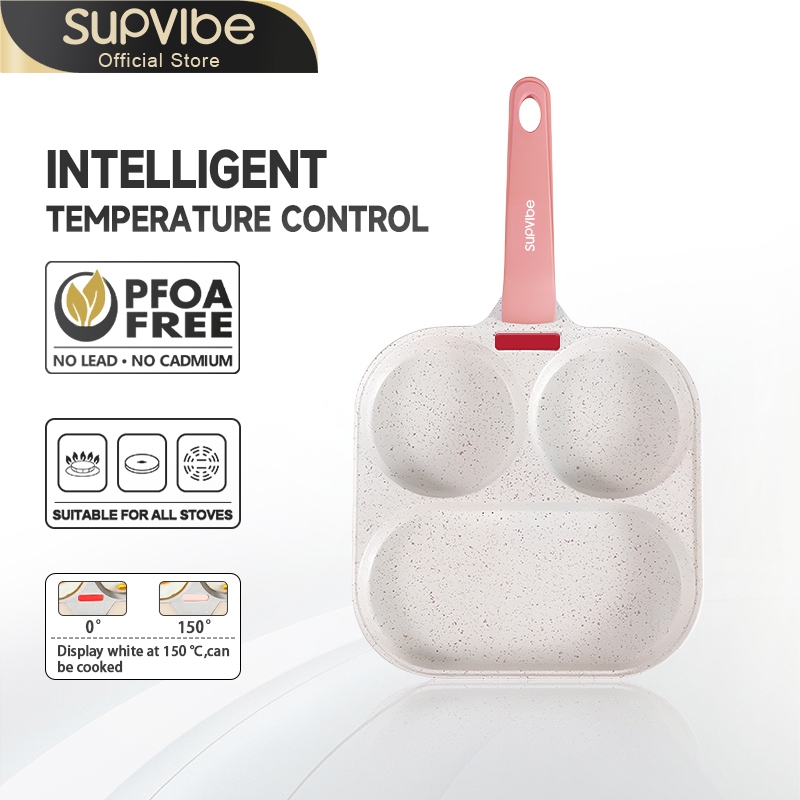 SUPVIBE Non Stick 3 in 1 Hole Egg Pan Kuali Goreng Telur Burger Kitchen ...