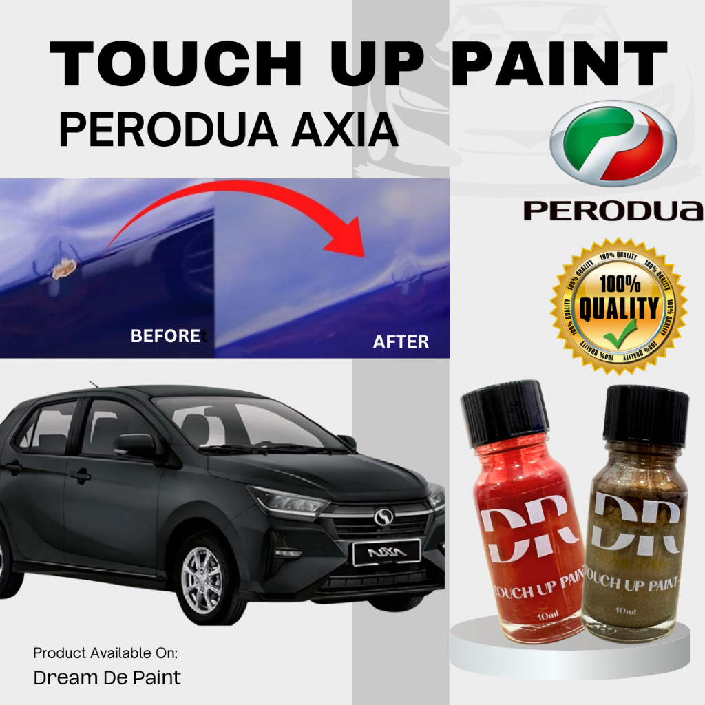 READY STOCK ! PERODUA AXIA ORIGINAL COLOR CODE DR TOUCH UP PAINT 10ML ...