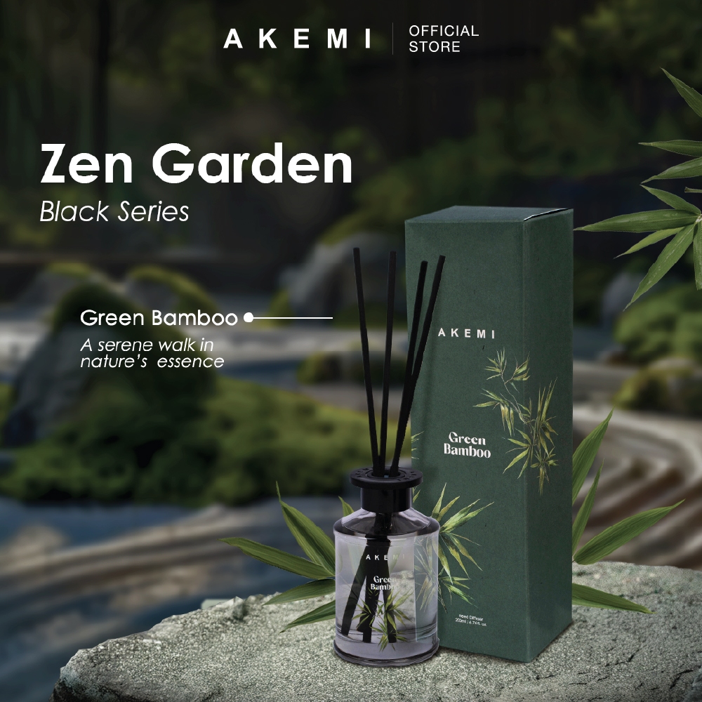 AKEMI Zen Garden Reed Diffuser - Black Series (200ml) | Shopee Malaysia