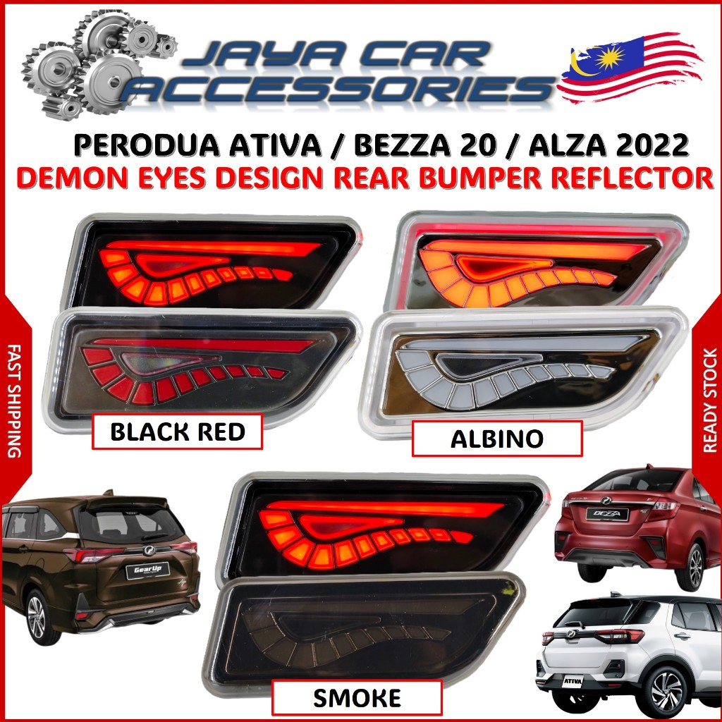 DTK Perodua Bezza 2020-2025/Ativa 2020/Alza 2022-2025 Demon Eyes Design 4 Function Rear Bumper ...