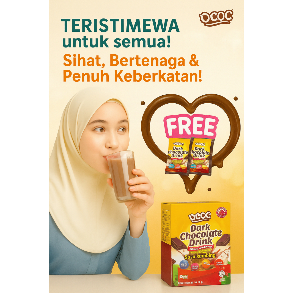 OCOC Dark Chocolate Drink | Fokus & Tenaga | Free 2 Sachet + RM2 Voucher | Reseller Sah | Shopee ...