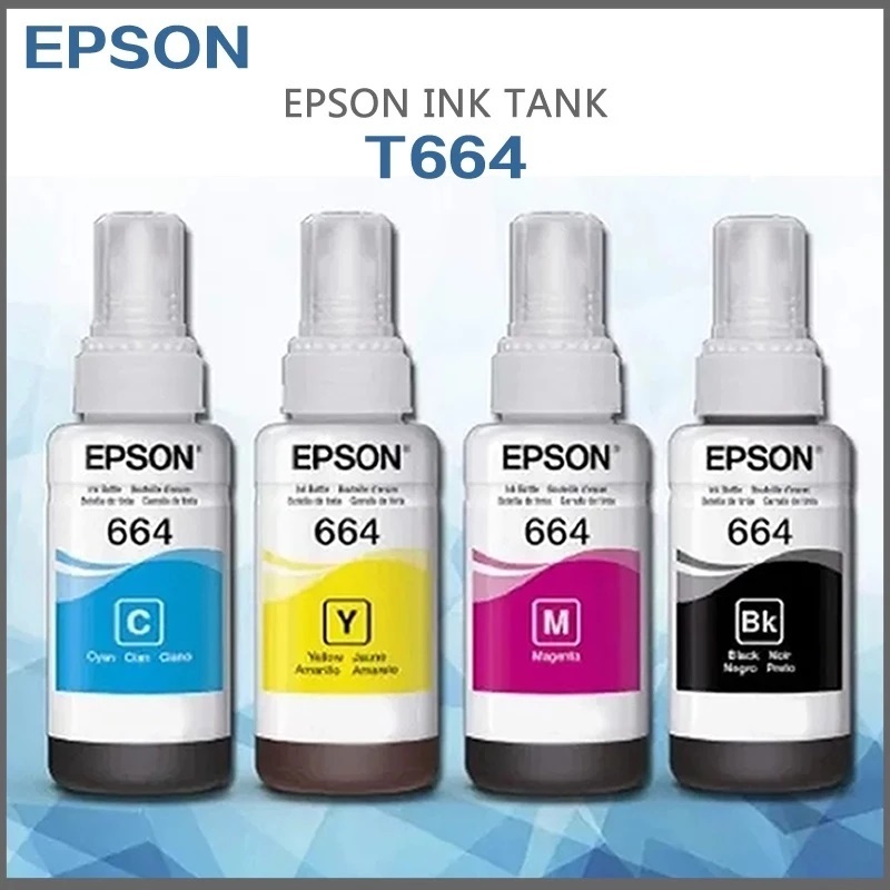 Epson 664 Refill Ink For L120/L210/L360/L385/L1300 - Black/Cyan/Magenta ...