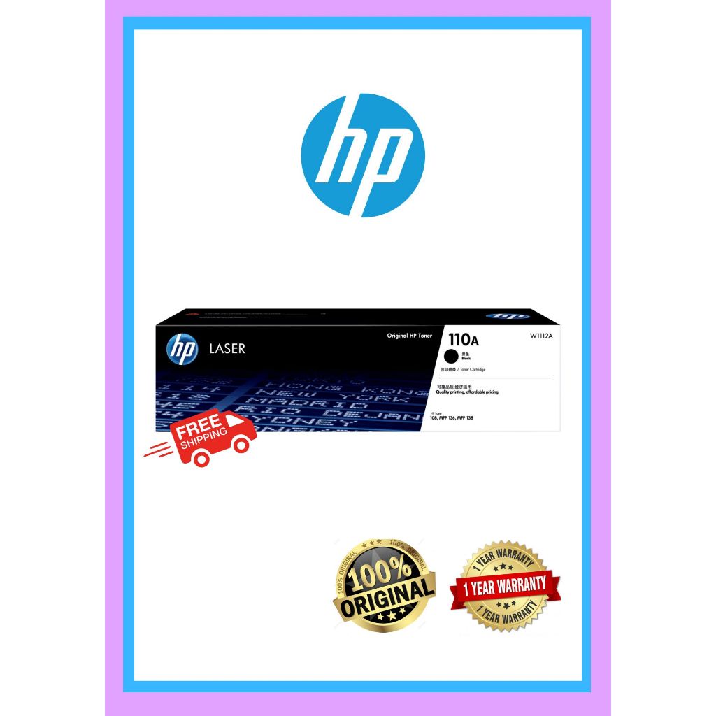 HP 110A / W1112A BLACK ORIGINAL LASER TONER CARTRIDGE | Shopee Malaysia