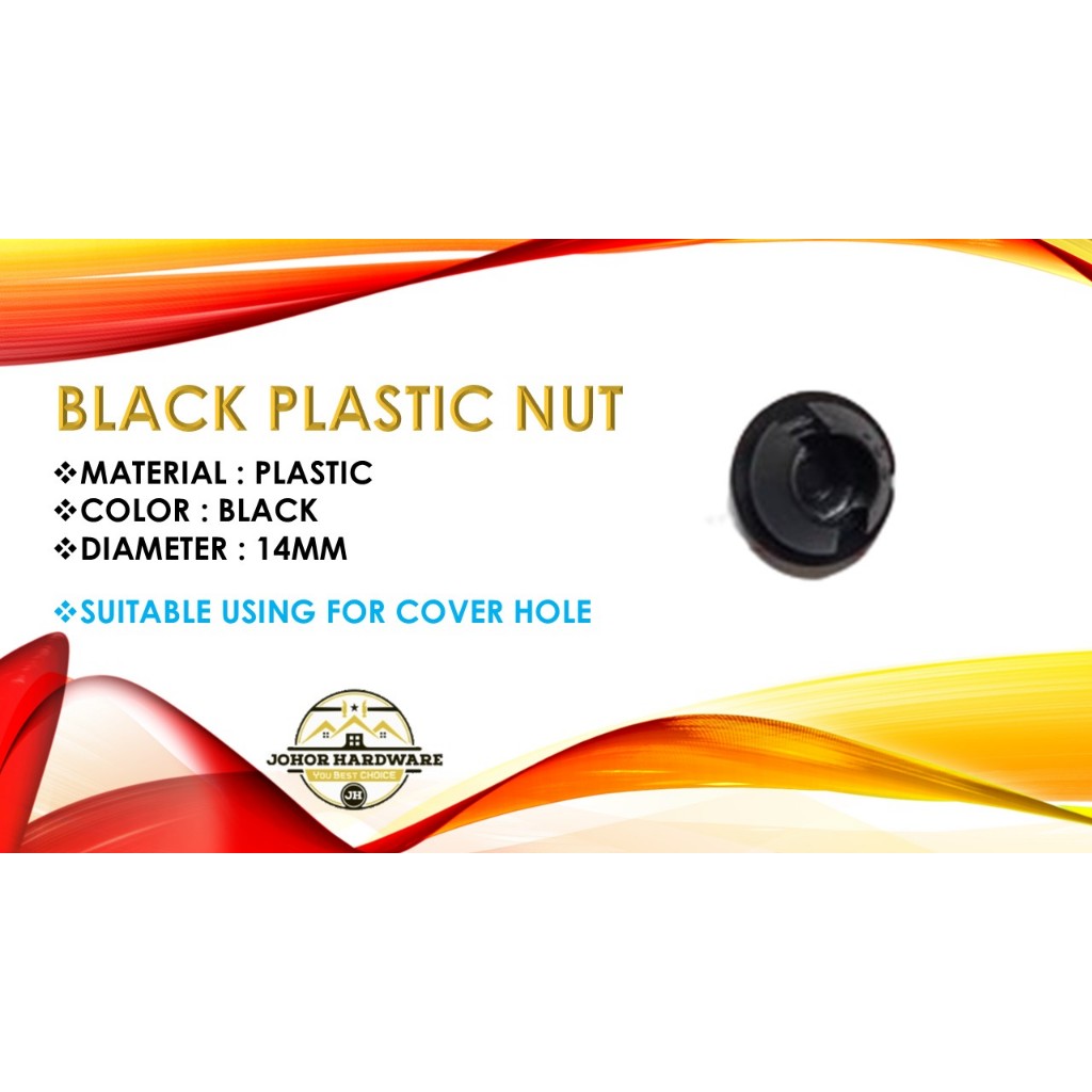 BLACK PLASTIC NUT (14MM) | Shopee Malaysia