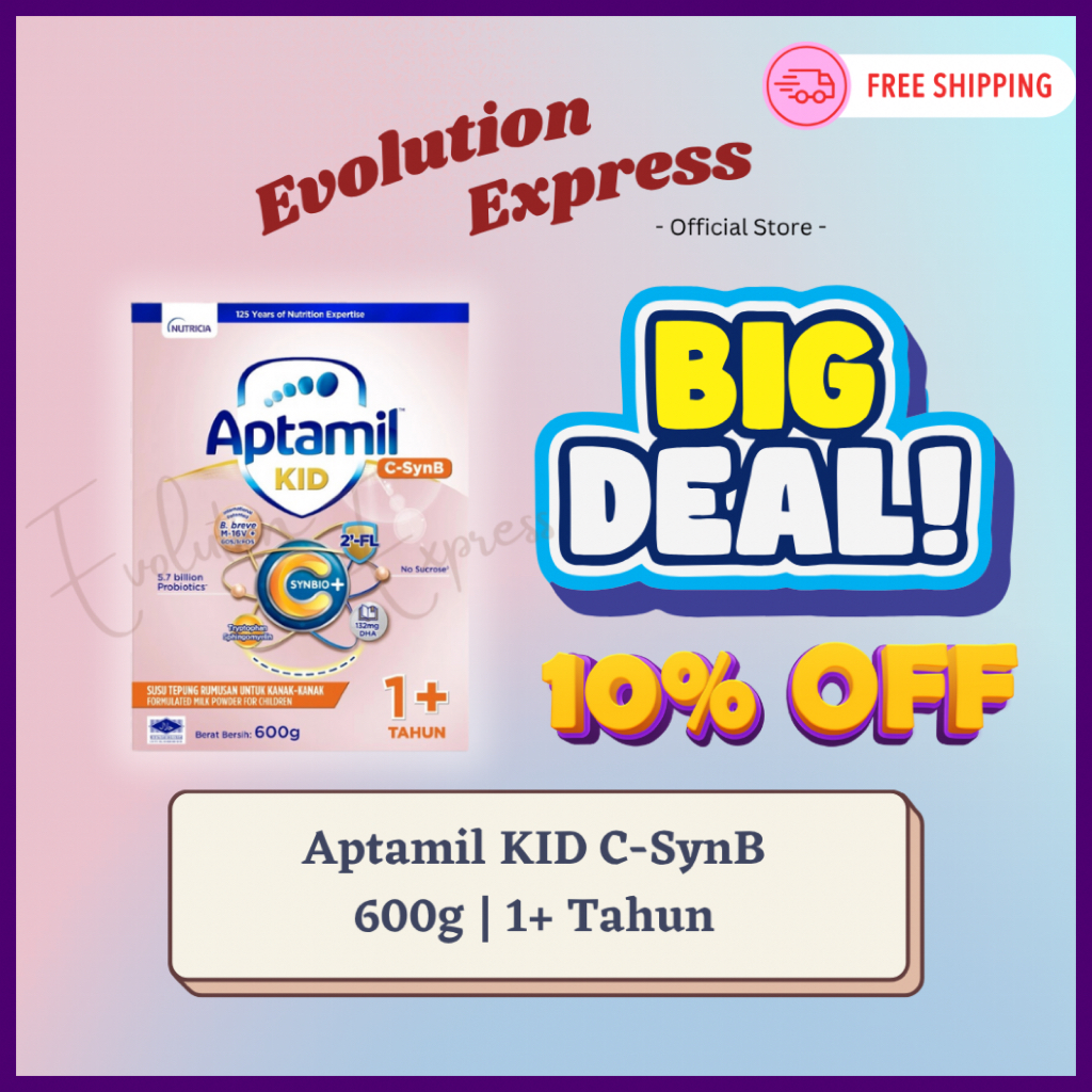 Aptamil Kid C-SynB Step 1+ 600g | 1+ Tahun | Exp 12/2025 | Synbio+ ...