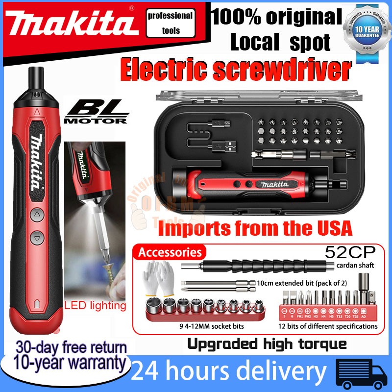 Original Makita Electric Screwdriver 12V USB Mini Rechargeable Cordless ...