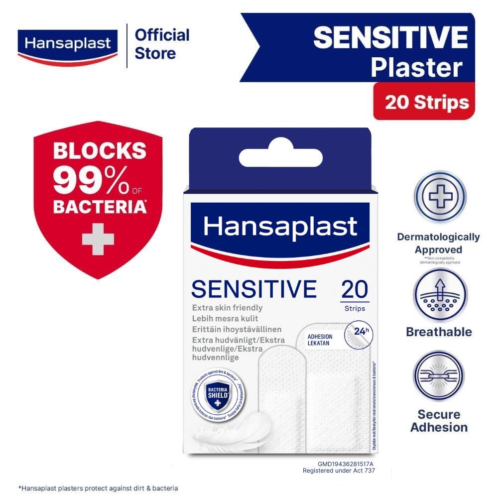 Hansaplast Sensitive Wound Plasters Extra Skin Friendly/Soft ...