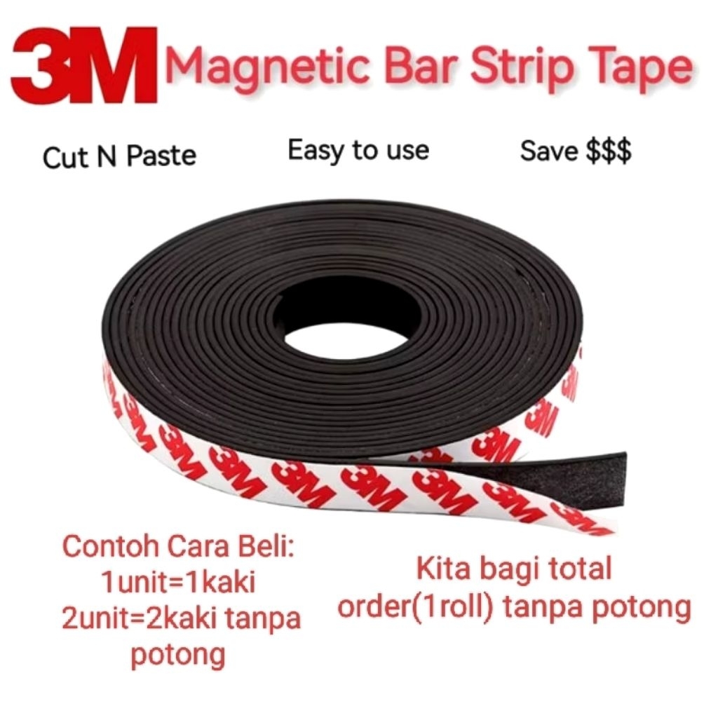 3M Tape Magnet self adhesive rubber Magnetic Bar Mosquito net Magnetic ...