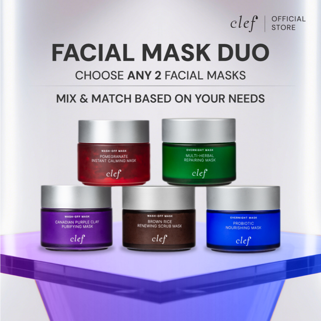 [MIX & MATCH] CLEF Facial Masks | Calming Mask | Purifying Mask | Scrub ...