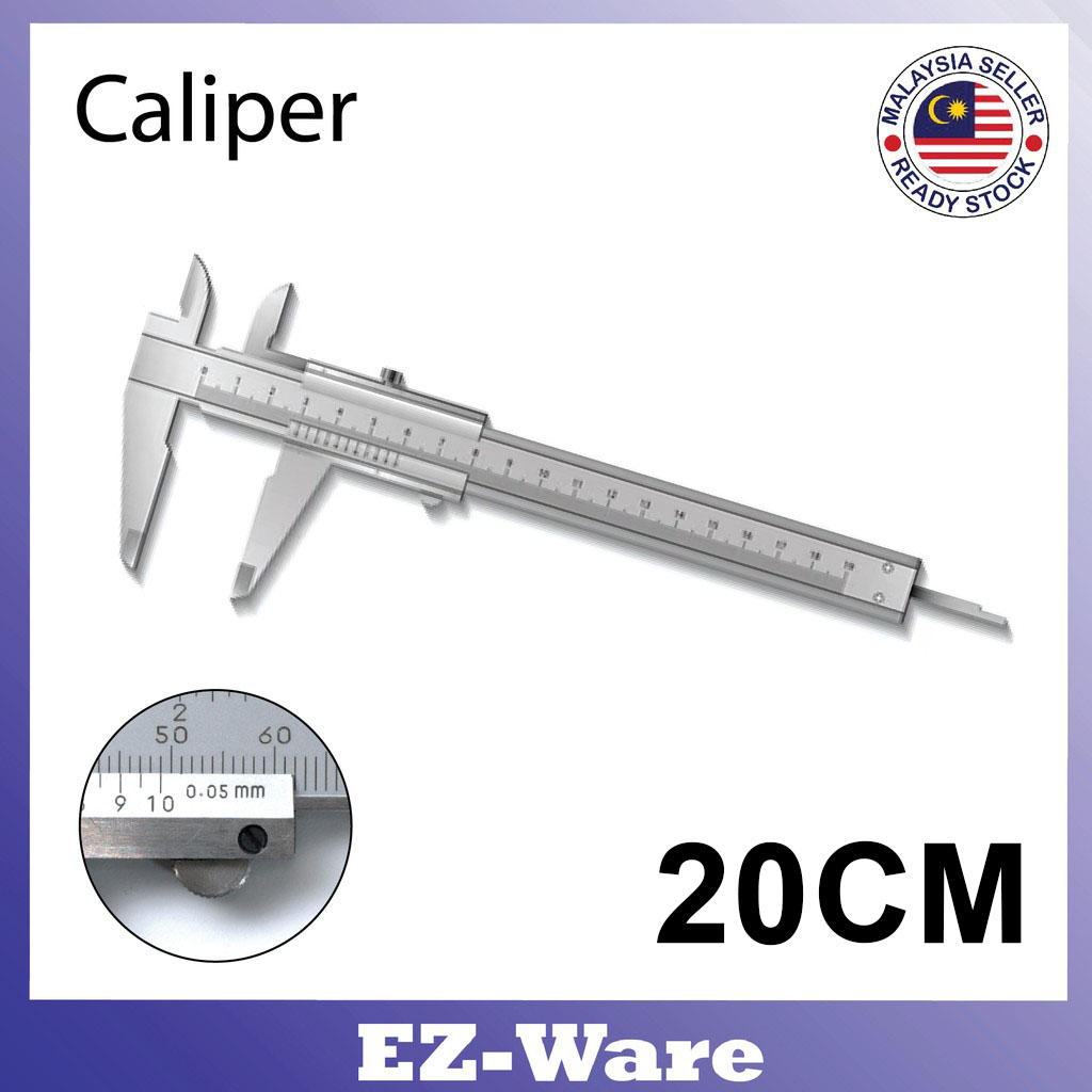 20CM MEASURING CALIPER 0.02mm Graduation/ VERNIER CALIPER / ALAT UKUR ...