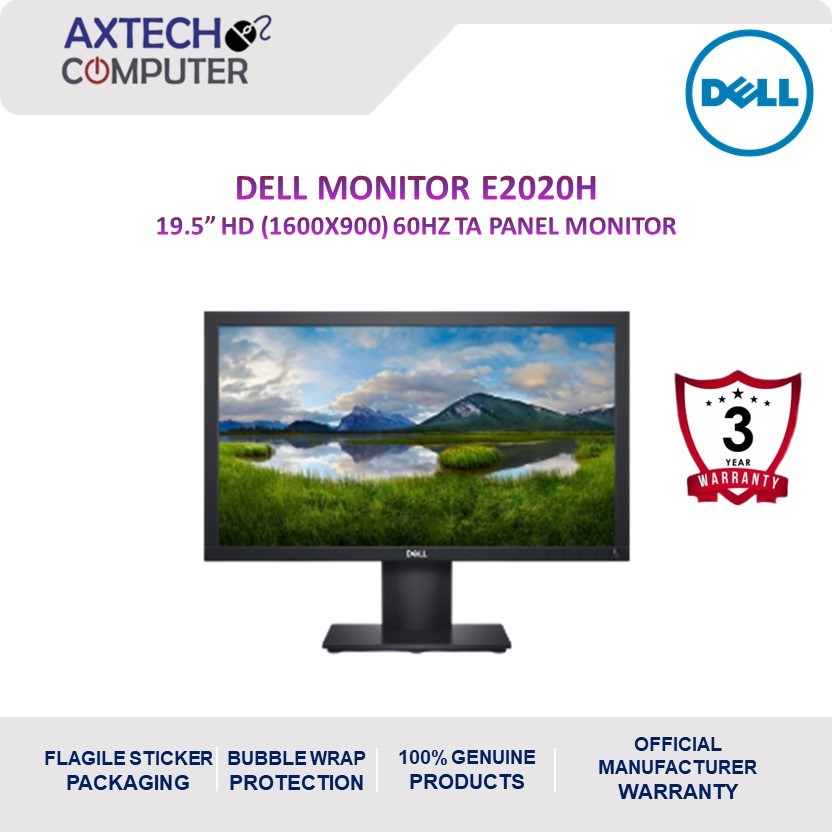 Dell E2020H 20" Monitor ( VGA, DP, 3 Yrs Wrty ) | Shopee Malaysia