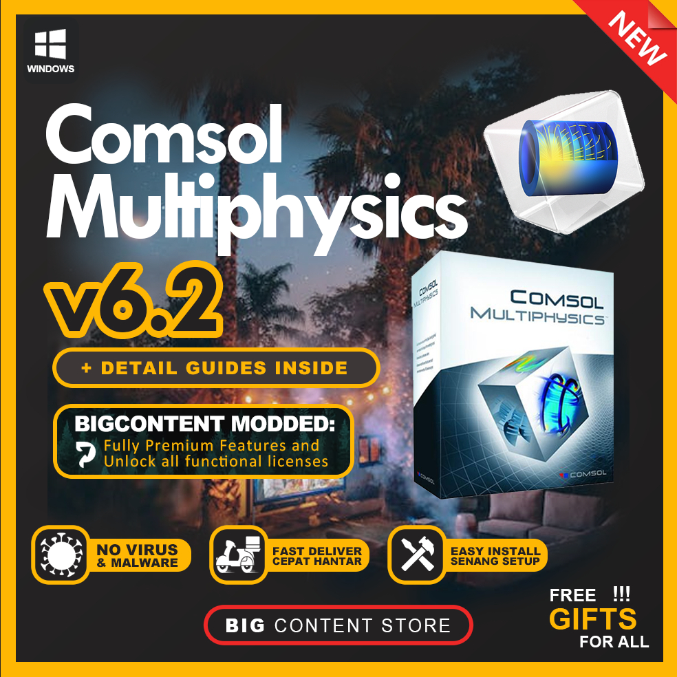 Comsol Multiphysics 6.2 Build 339 for Windows 💯 EASY INSTALL SOFTWARE 💯 LIFETIME PREMIUM 💯 FAST ...