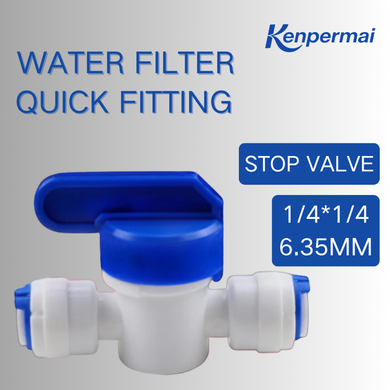 Water Filter Ball Valve 1/4" x 1/4" OD | PE Pipe Quick Connect Hose ...