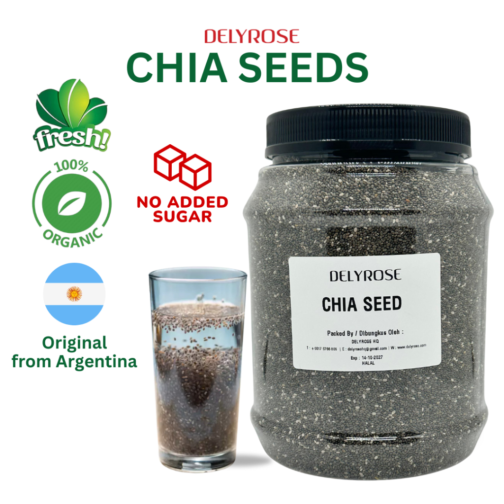 Chia Seed Organic Halal Biji Cia Seeds Original Weight Loss Chea Chai ...