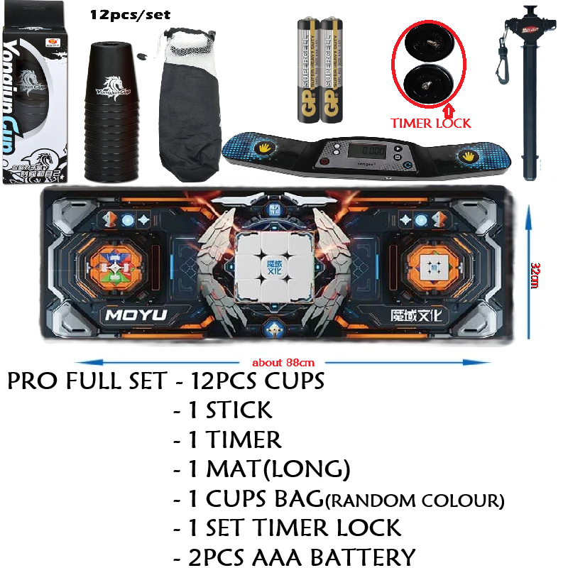 Full Set Cawan Terbang Yongjun Speed Flying Cup Stacking Cup Quick Stacks Cup - Sport, Gear ...