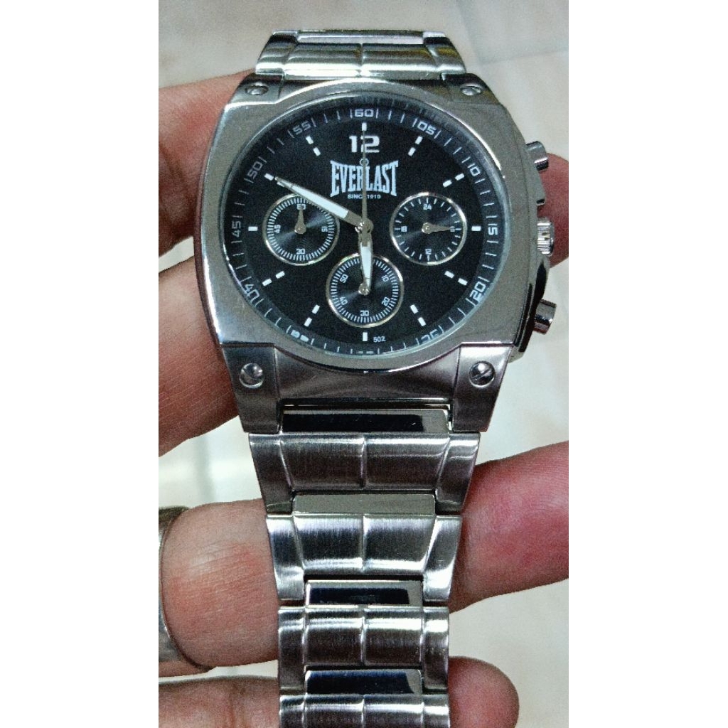 GENUINE ALL STEEL EVERLAST CHRONOGRAPH QUARTZ MEN WATCH | Shopee Malaysia
