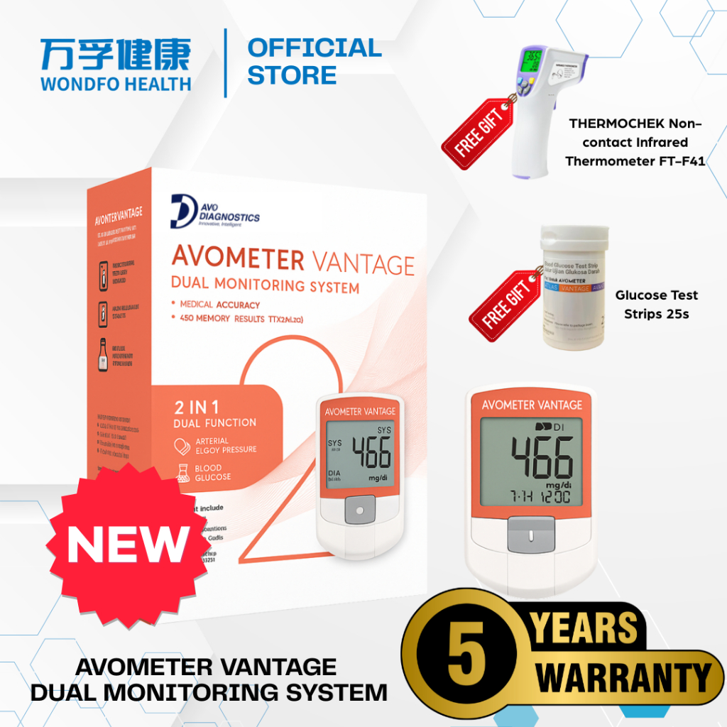 AVOMETER VANTAGE 2in1 Cholesterol & Glucose Monitoring | FOC Glucose ...