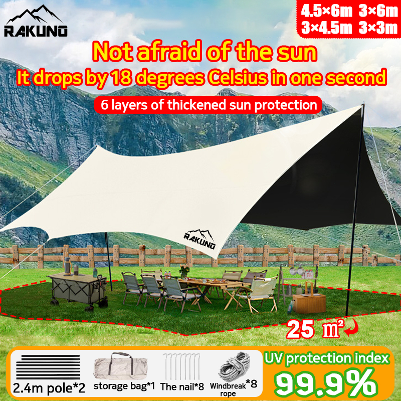 💥450x600cm💥enlarge Flysheet Waterproof Ultralight Weight Camping Tarp ...
