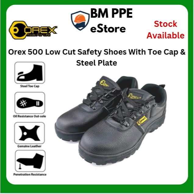 Orex 500 Low Cut Safety Shoes With Toe Cap & Steel Plate | Shopee Malaysia