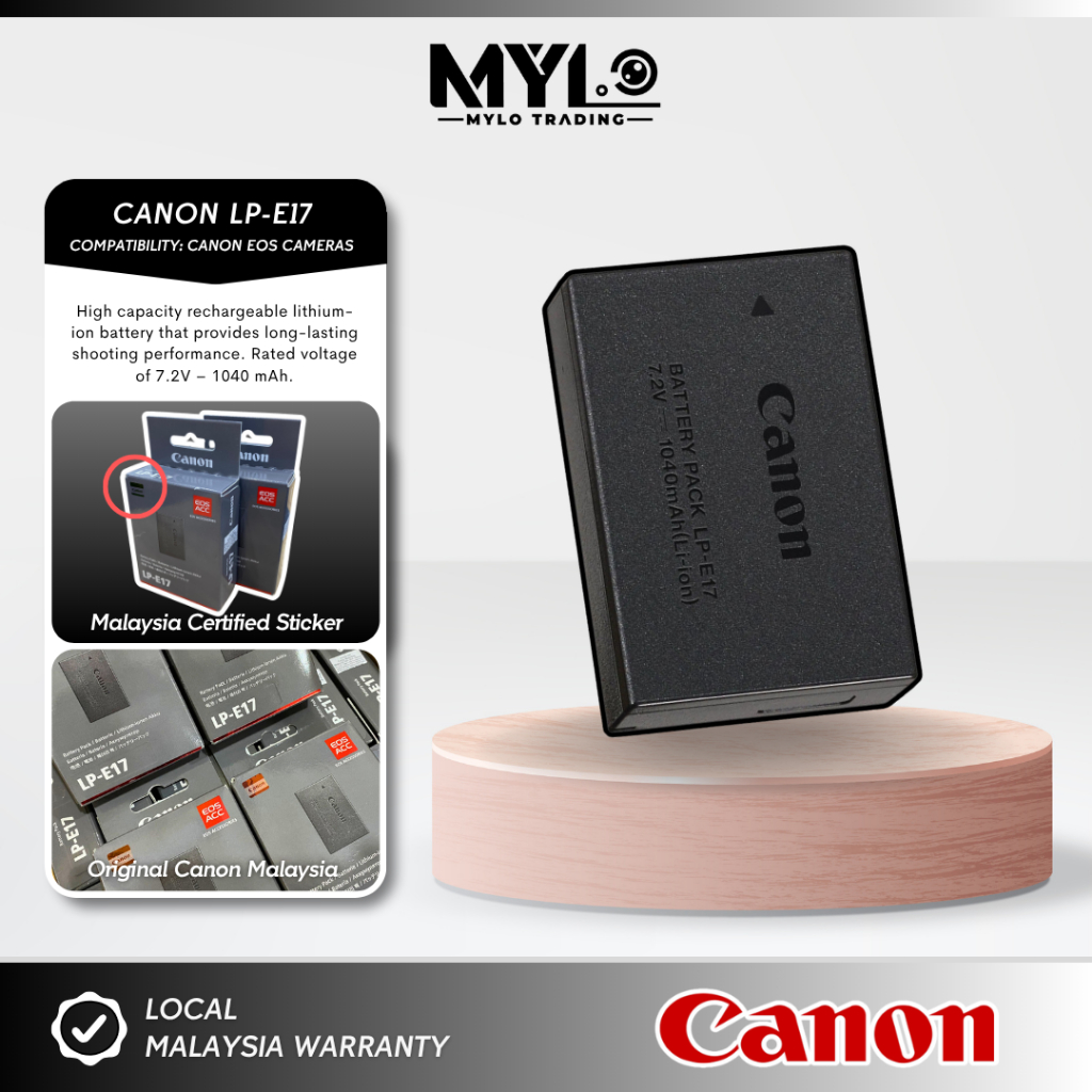 (CANON MALAYSIA) - Canon LP-E17 Battery For EOS 750D 760D 800D 77D ...