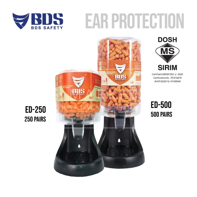 BDS EARPLUG DISPENSER WITH BASE / DISPOSABLE PU SOFT FOAM (250 / 500 ...