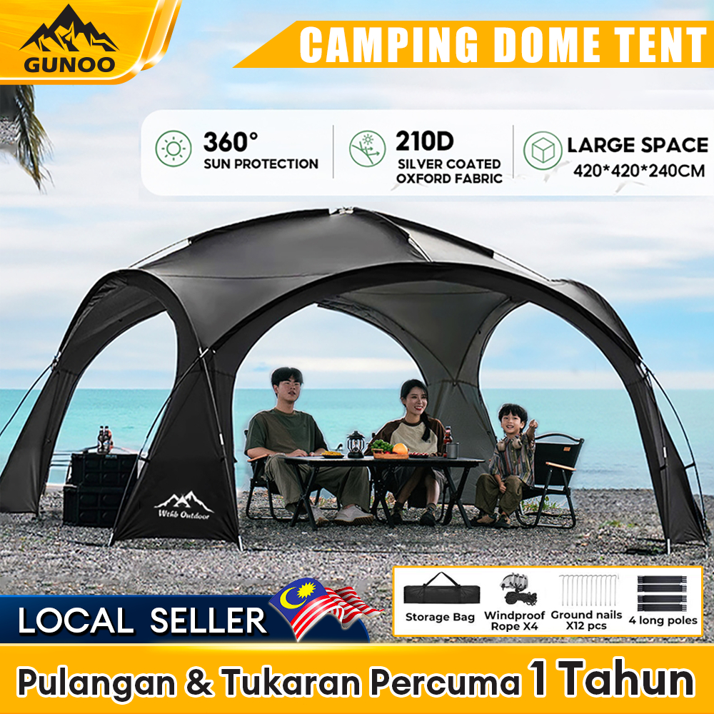【WTHB】 Camping Outdoor Dome Tent Khemah camping Shelter Dome Tent door ...