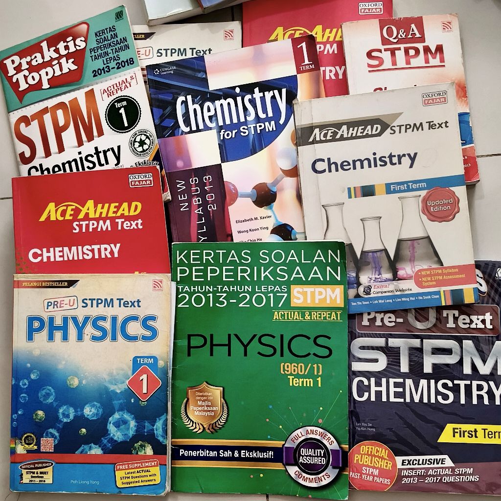 Used Books STPM Physic Chemistry Mathematics Biology Term 1 Semester 1 ...