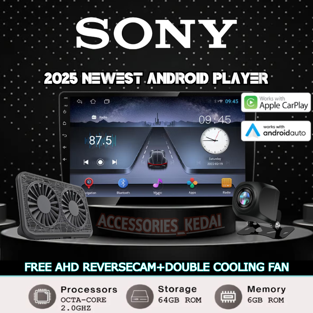 (6GB Ram+64GB Rom) 2025 Newest Sony STYLE 9"/10" QLED Screen Android ...