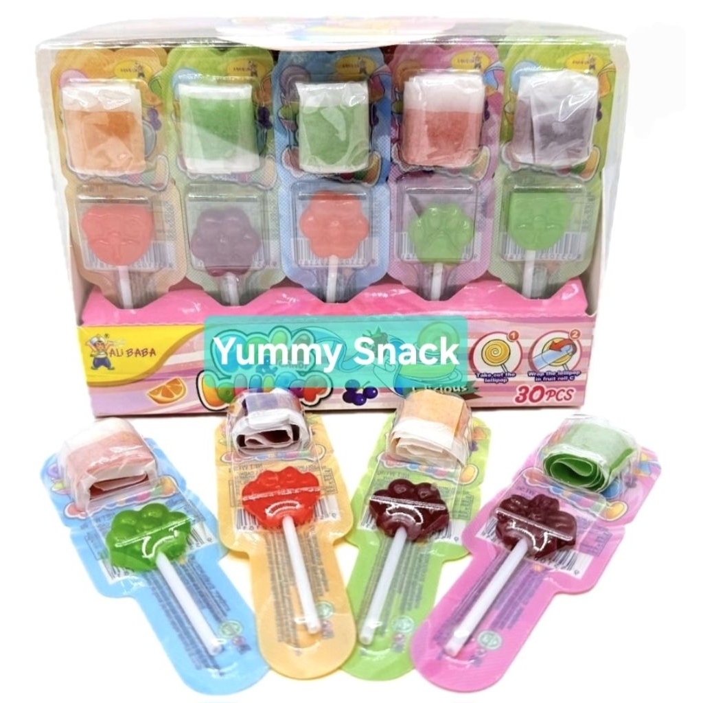 (30pcs) Alibaba Roll Candy & Lollipop Mix Fruit Flavour Halal Ready ...
