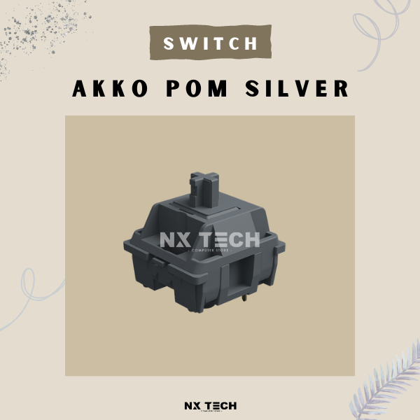 Akko POM Silver| 3 pin | Linear Switch for mechanical keyboard | Shopee ...