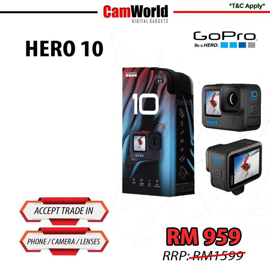 Gopro Hero 10 Black Standart ( GOPRO MALAYSIA ) | Shopee Malaysia