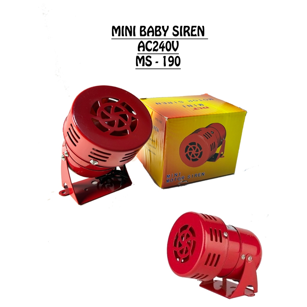 MS-190 Mini Motor Siren 3 inch MS190 AC240v | Shopee Malaysia